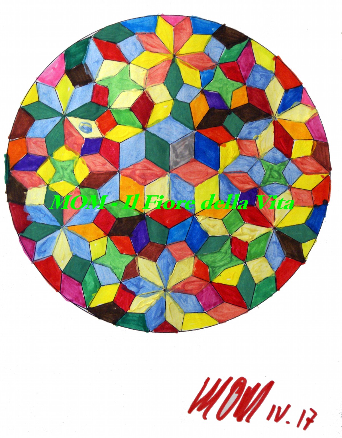 Mandala colorati a mano - Il Fiore della Vita - quadri e foto di ...
