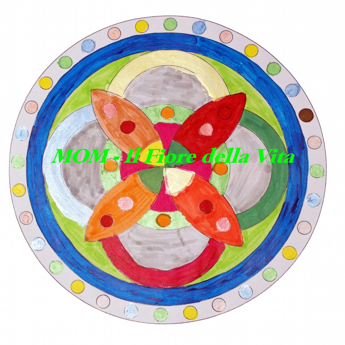 Mandala colorati a mano - Il Fiore della Vita - quadri e foto di ...