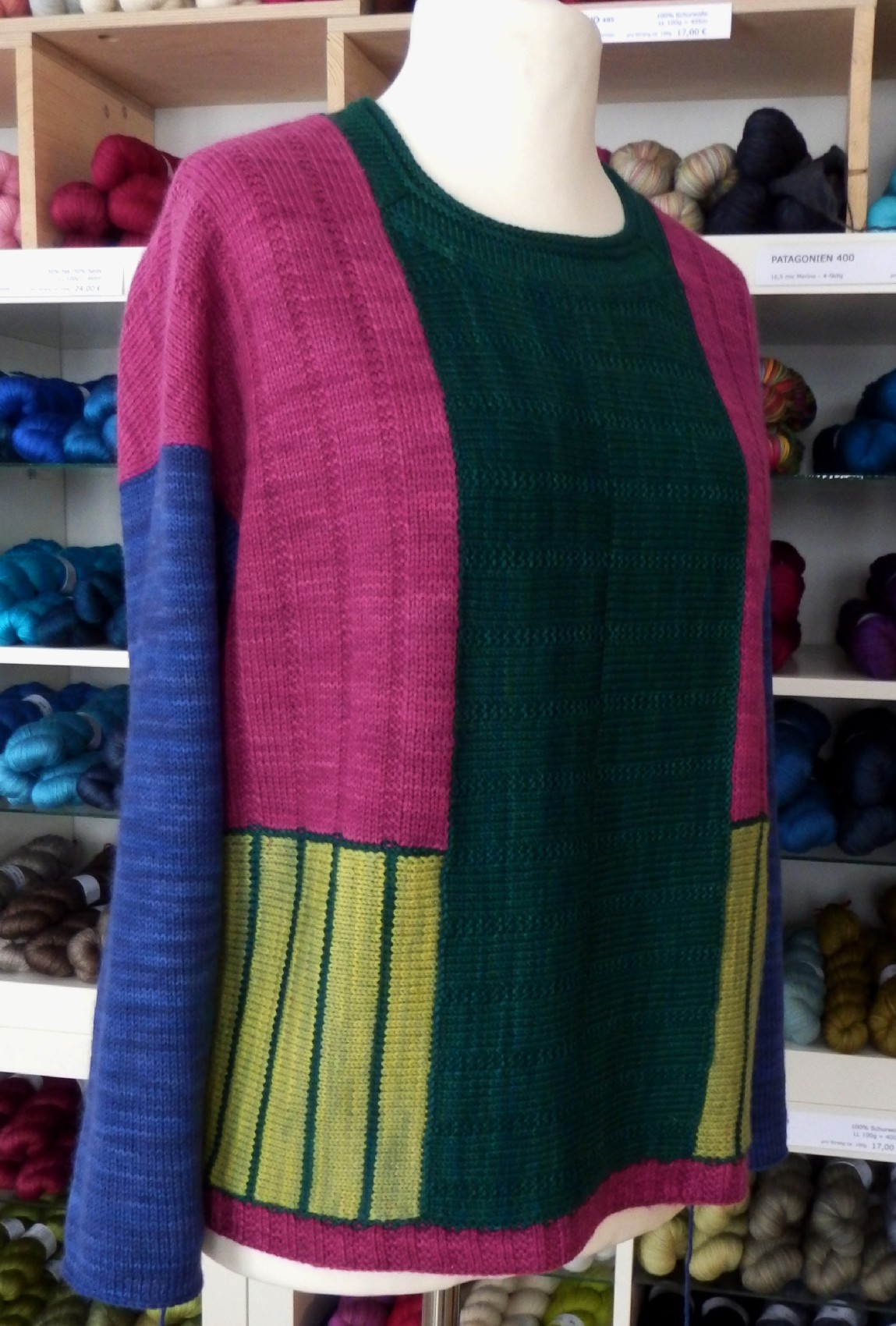 Bunter Vogel Pullover – Modellpaket mit Merino 300 - bunte wolle ...