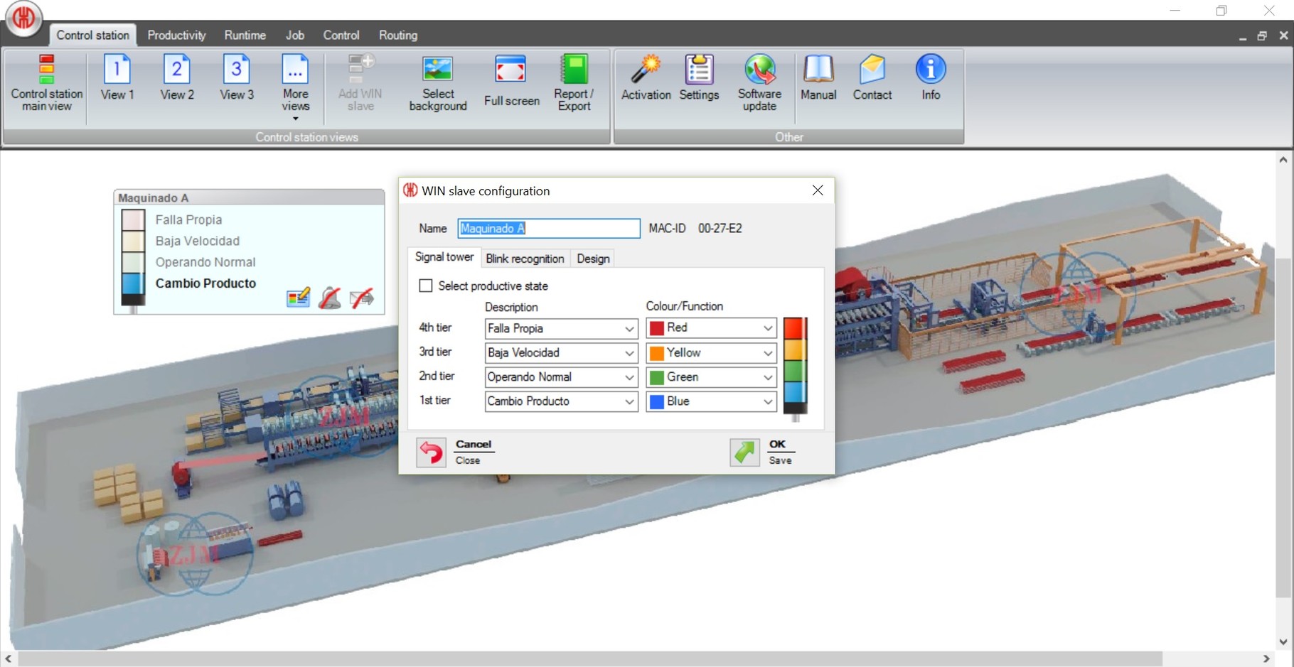 Software Andon - Andon, Tableros de Producción y OEE