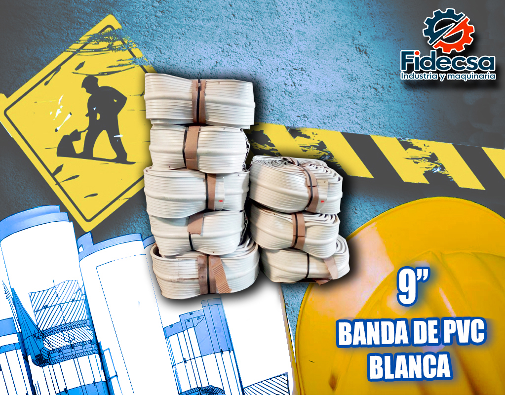 Banda de PVC Blanca de 9"B - Banda de PVC - Junta de PVC