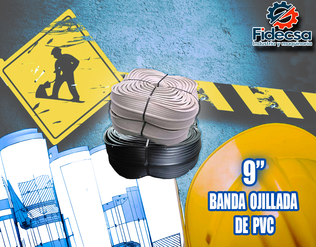 Banda de PVC Ojillada de 9"B - Banda de PVC - Junta de PVC