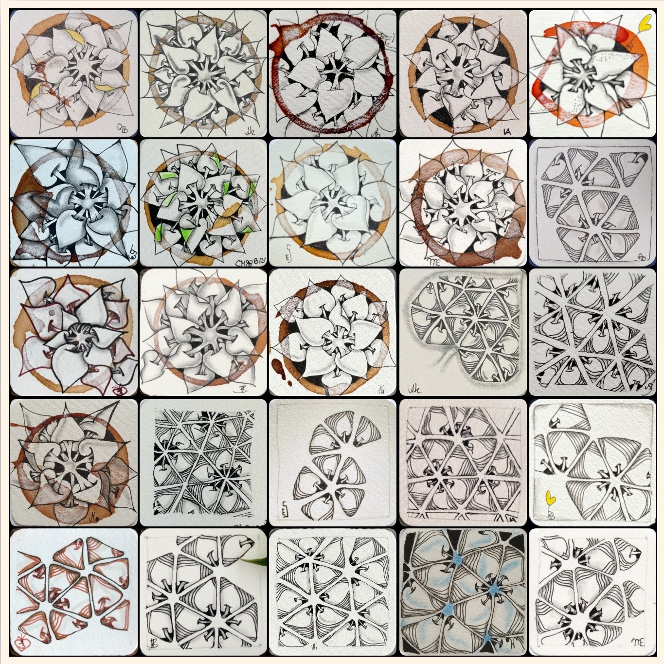 Pokeleaf lieben lernen - Tanglen im Norden / Zentangle mit Henike Bratz