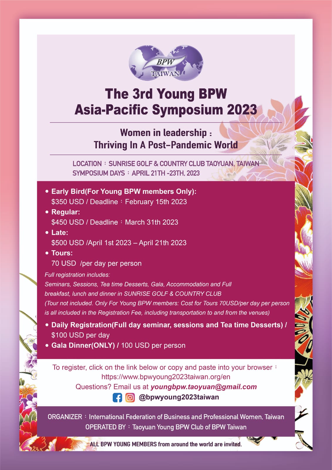 3rd Young BPW Asia Pacific Symposium in Taoyuan, Taiwan - Good News ...
