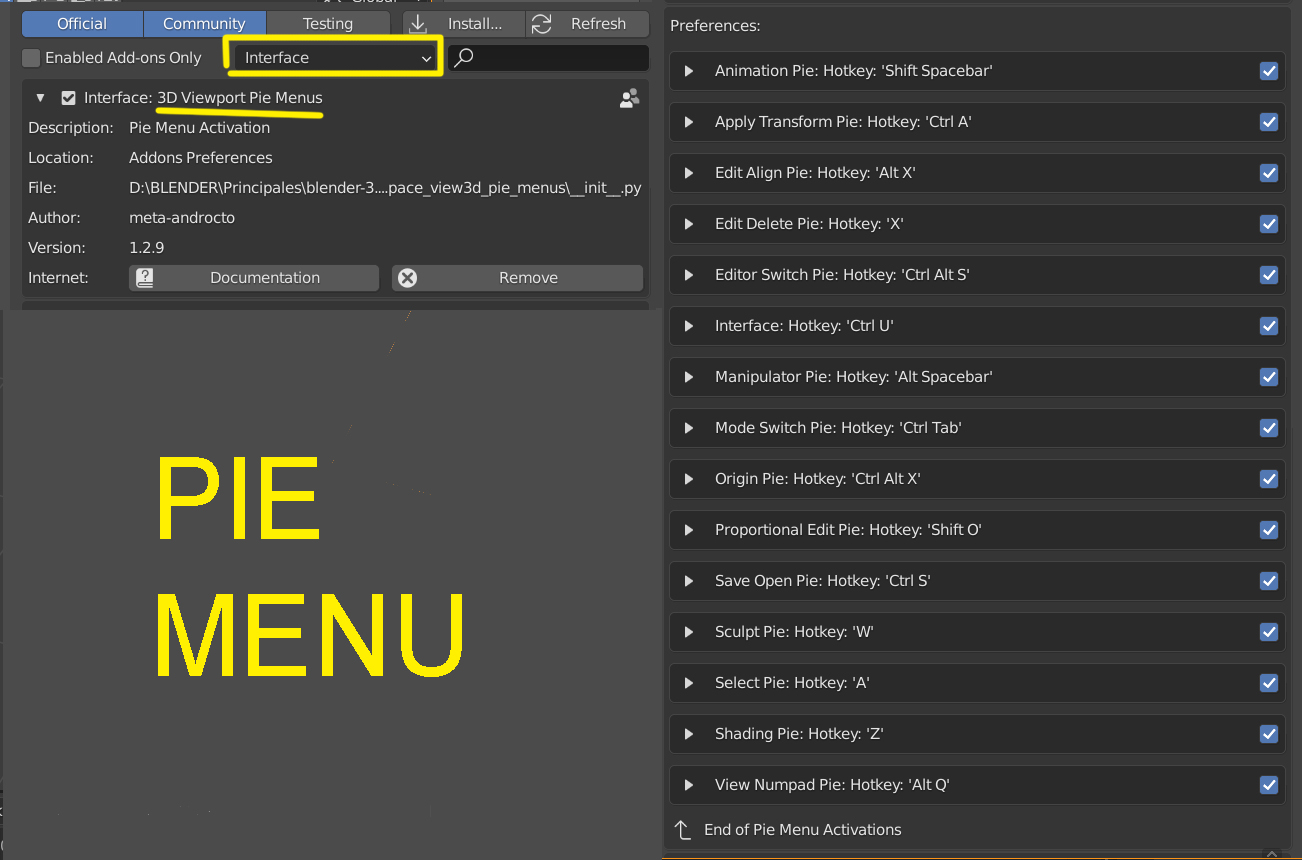 Tutorial -Pie Menu Blender 3D - solimans jimdo page!