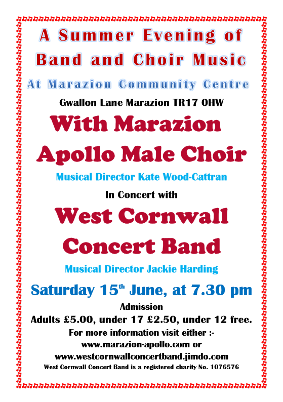Performance Calendar 2019 - West Cornwall Concert Band