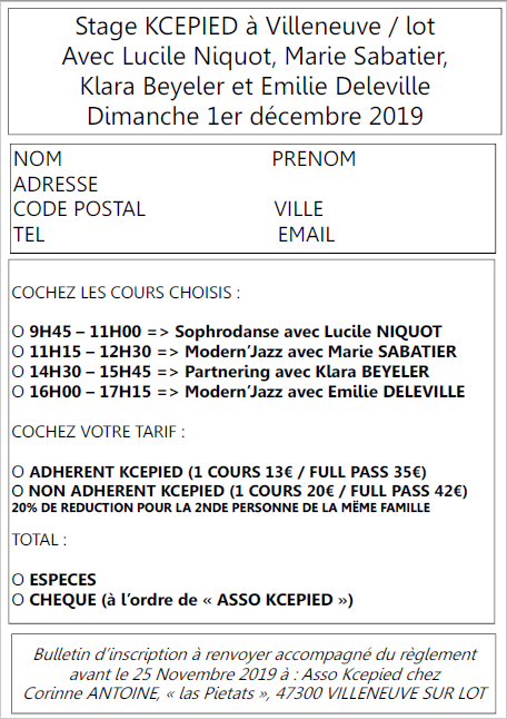 STAGES K CE PIED - misskiclak claquettes et danse en lot et garonne