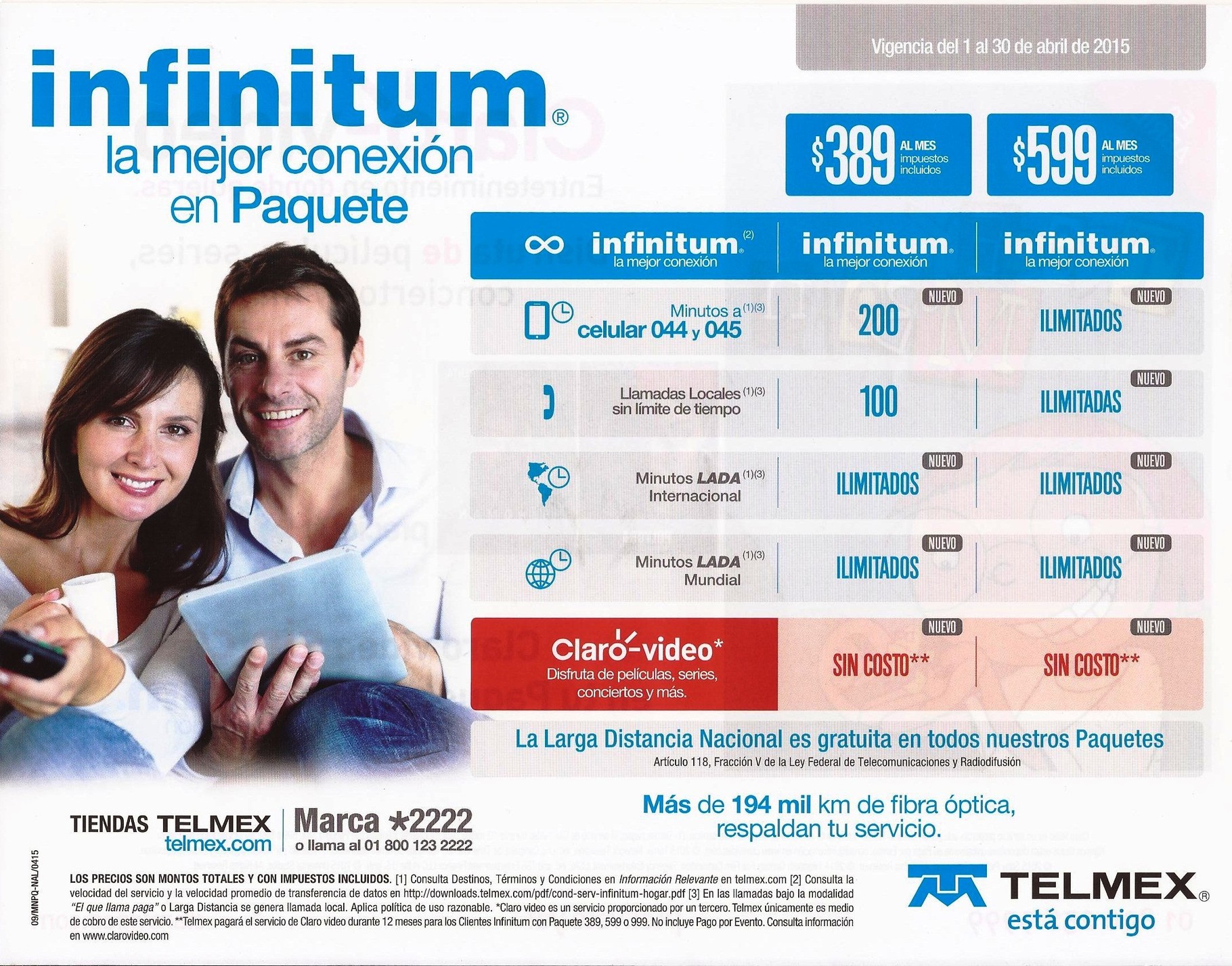 Mapa del sitio - Página web de paquetes-infinitum-movil