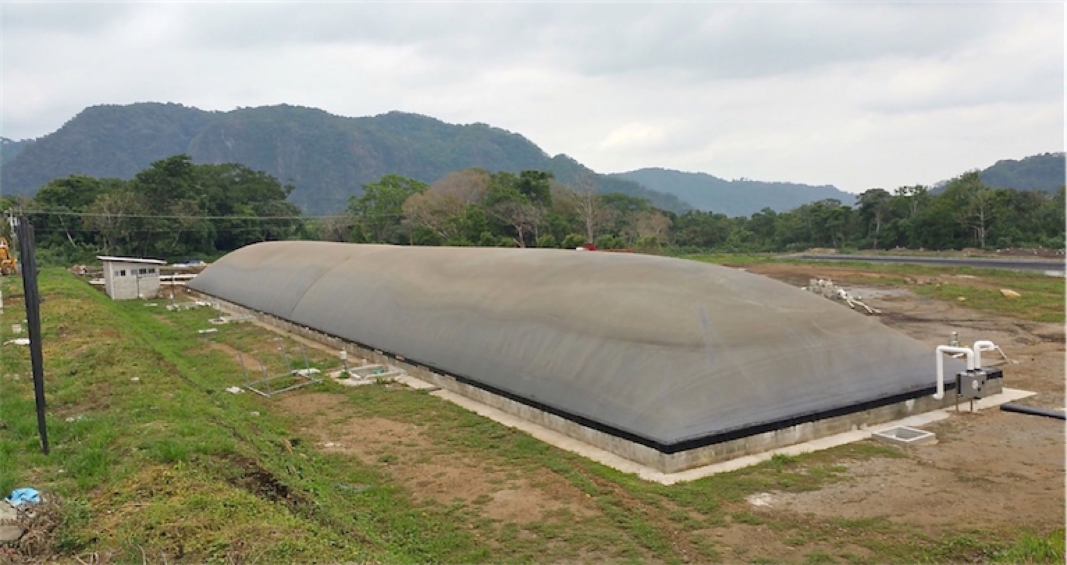 Biogas plant - covered lagoon digester - Covered lagoon digester ...