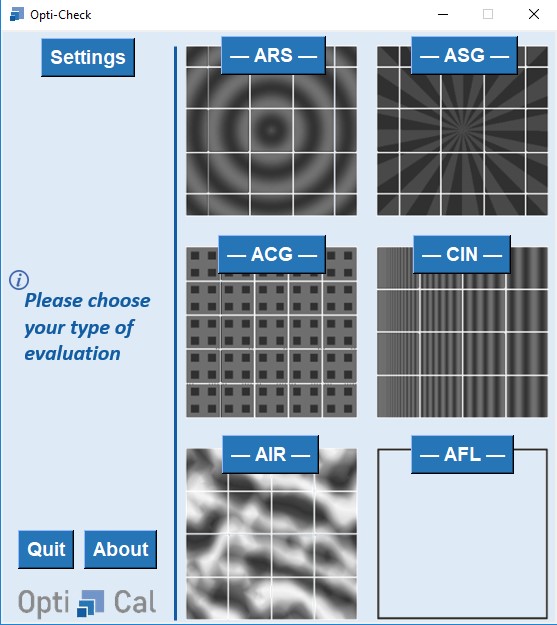 Analysesoftware Opti-Check - opti-cals Webseite!