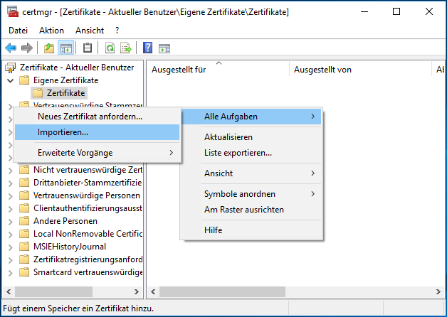 Base64-PKCS #12 Zertifikat in .pem und .key umwandeln - Übersetzungen ...