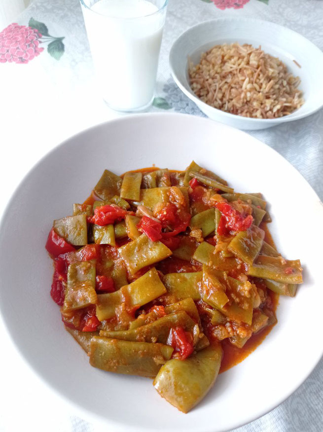 how to cook green beans turkish style