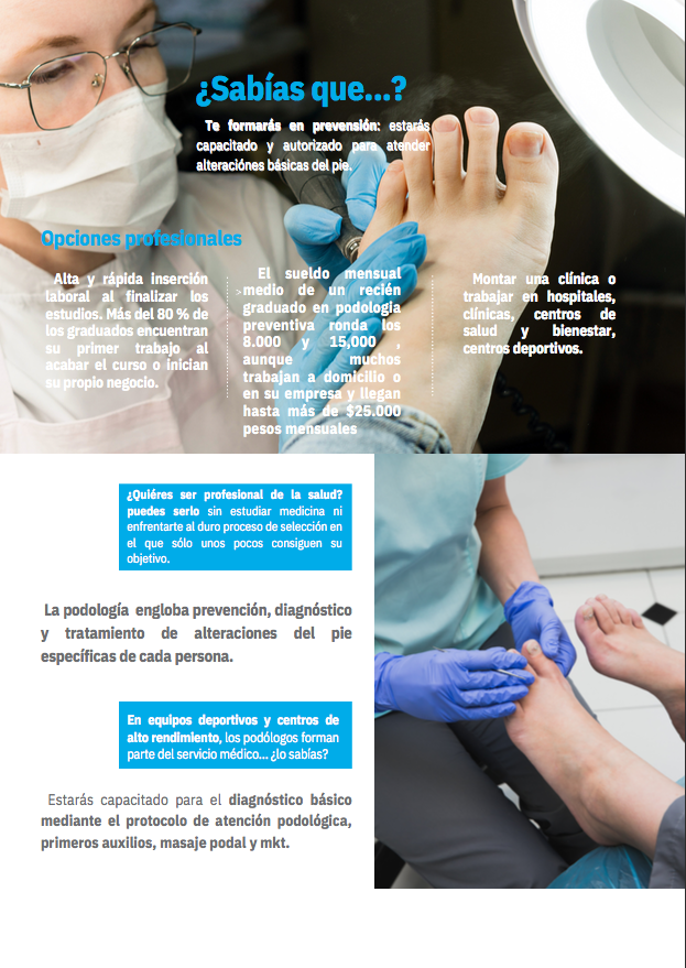 DIPLOMADO EN PODOLOGíA CLíNICA PREVENTIVA - Enseñanza e Innovación en ...