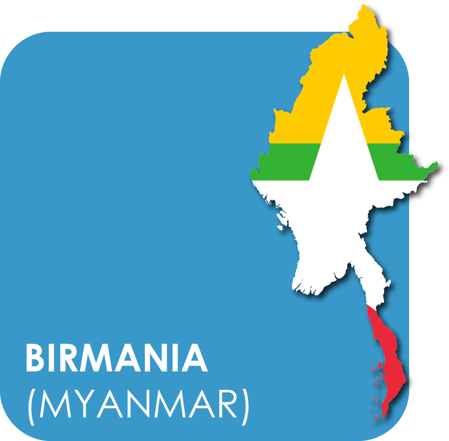 birmania o myanmar - Mapas y Banderas