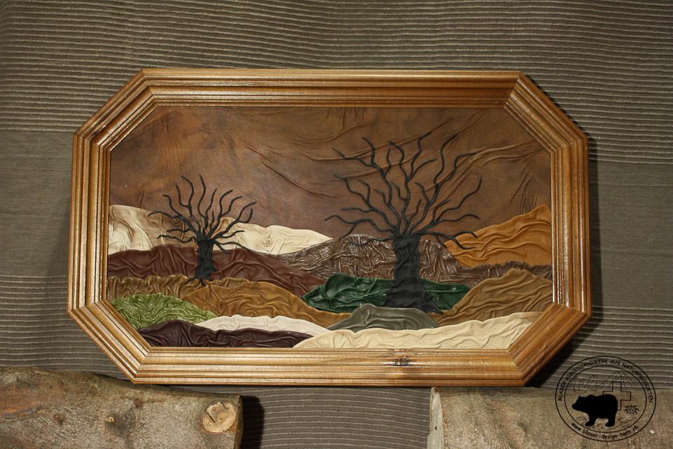 Landschaftsbilder aus Leder - blaser-design-bern Kunsthandwerk