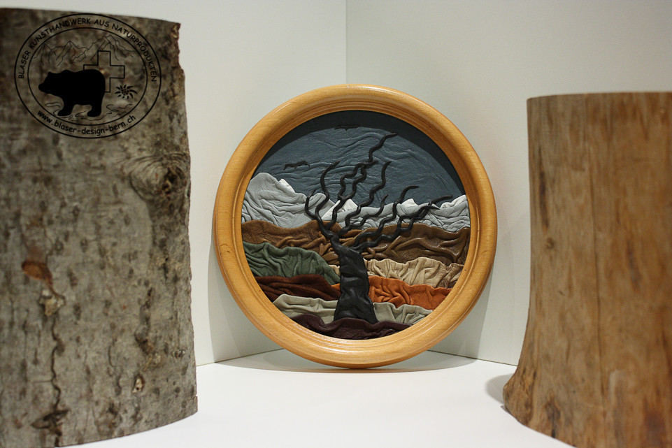 Landschaftsbilder aus Leder - blaser-design-bern Kunsthandwerk