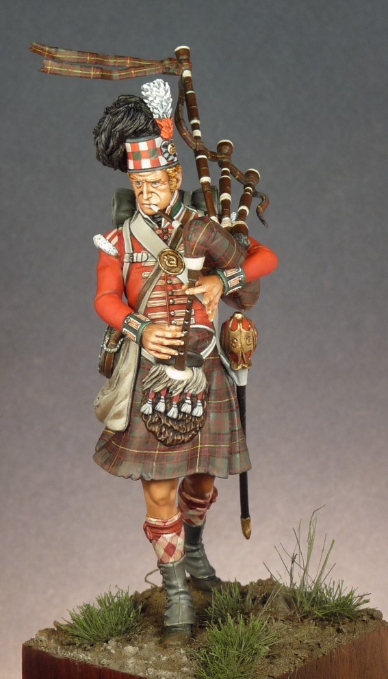 Bag piper 79th Cameron highlanders - peinture de figurines - le site de jfp