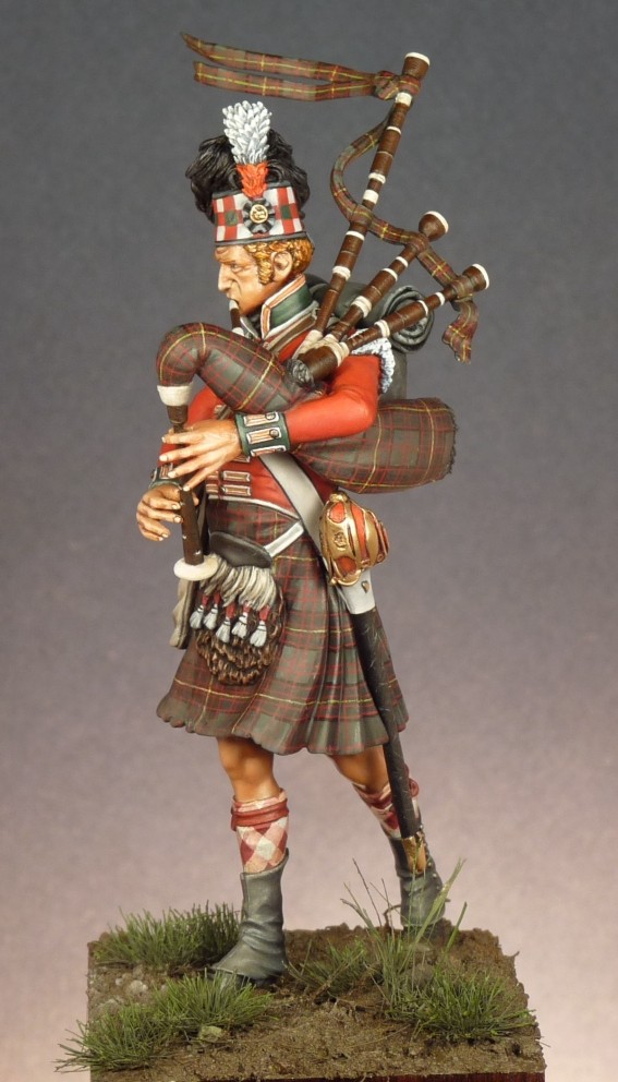 Bag piper 79th Cameron highlanders - peinture de figurines - le site de jfp