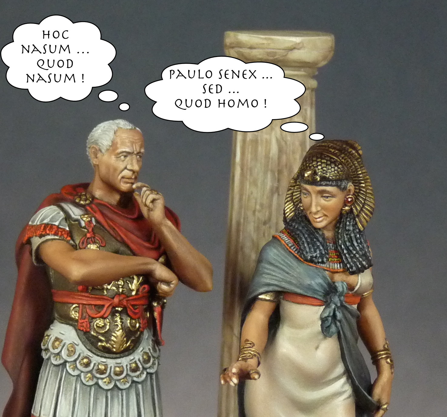 Jules César et Cléopâtre - peinture de figurines - le site de jfp