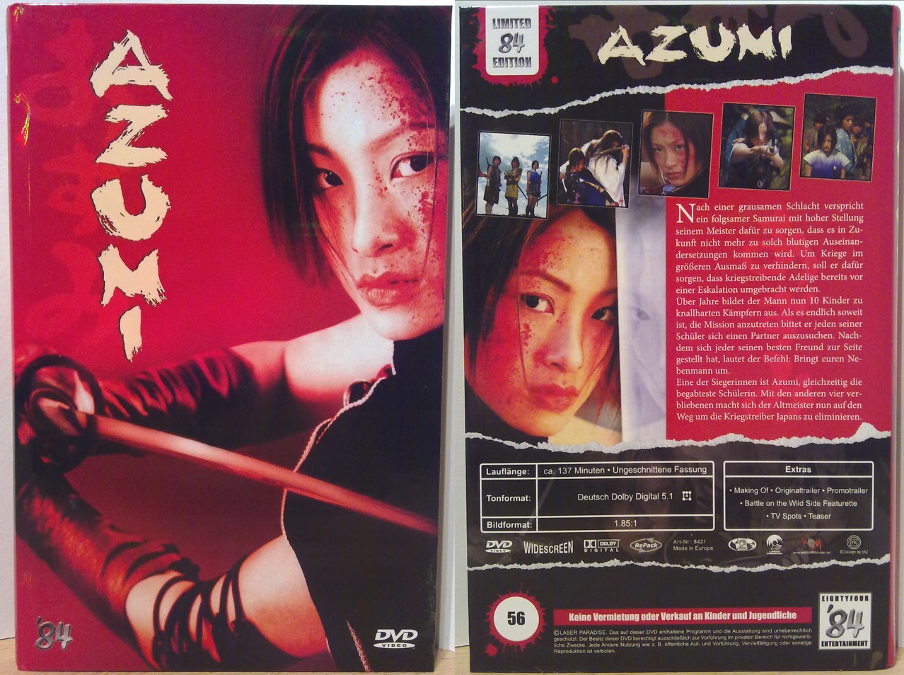 (DVD) Azumi (2003) - '84 Entertainment Limited 84 Edition Nr. 56 von 84 Stk. - Homepage von ...