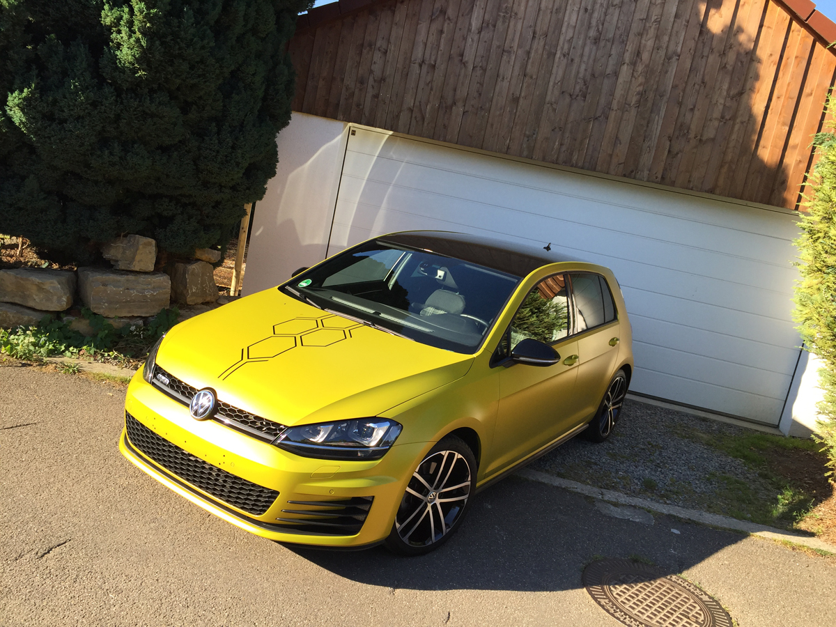 VW Golf 7 GTD - Satin Bitter Yellow - PREMIUM WRAPPING