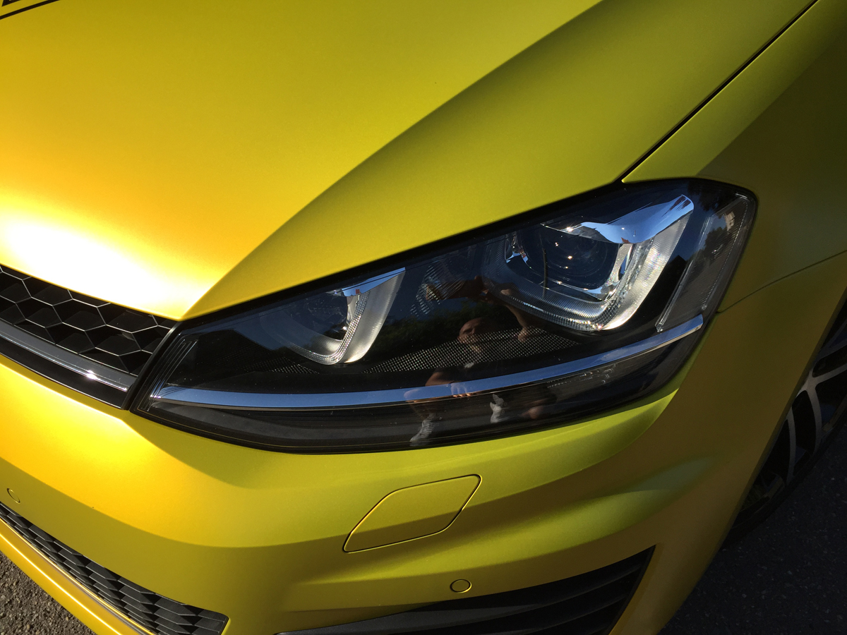 VW Golf 7 GTD - Satin Bitter Yellow - PREMIUM WRAPPING