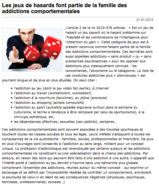 Les conduites addictives - PSE Chailloux