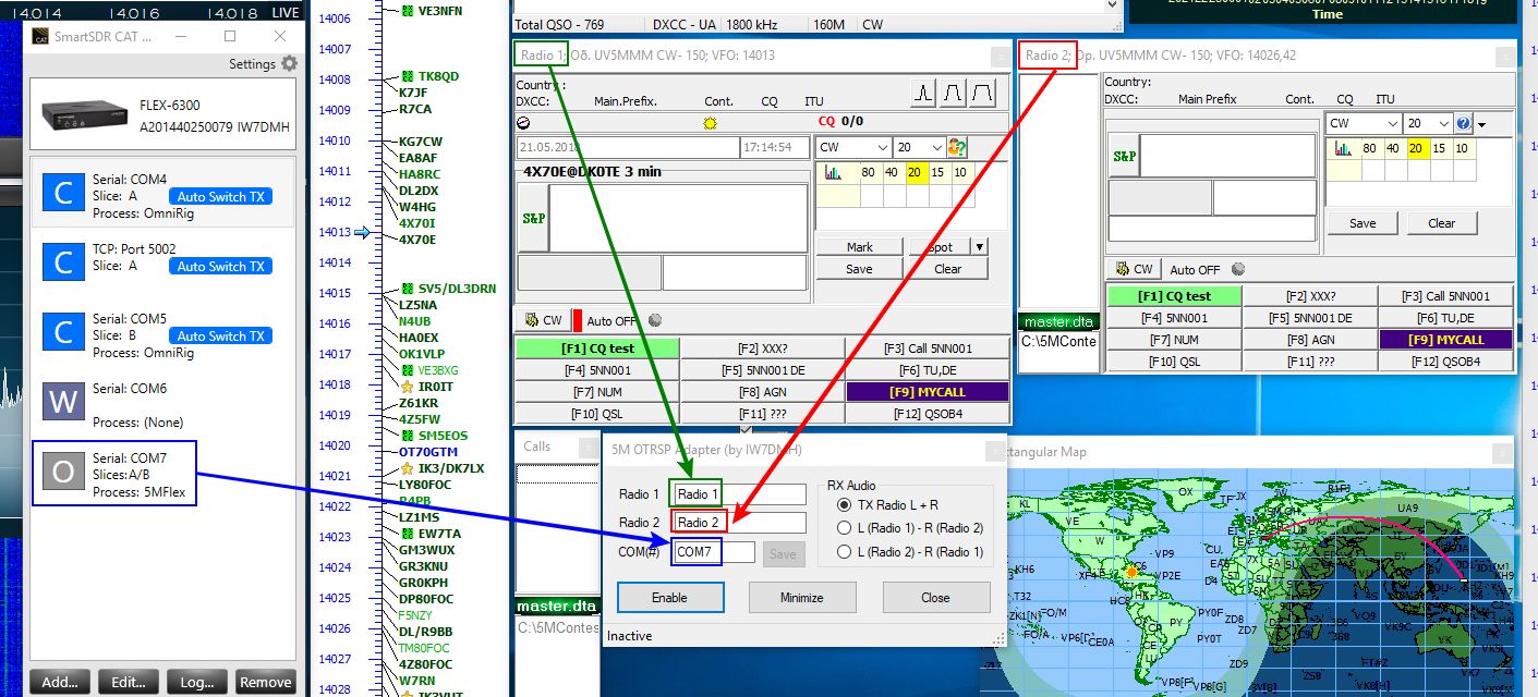 OTRSP utility for 5MContest - IW7DMH - Ham Radio Station