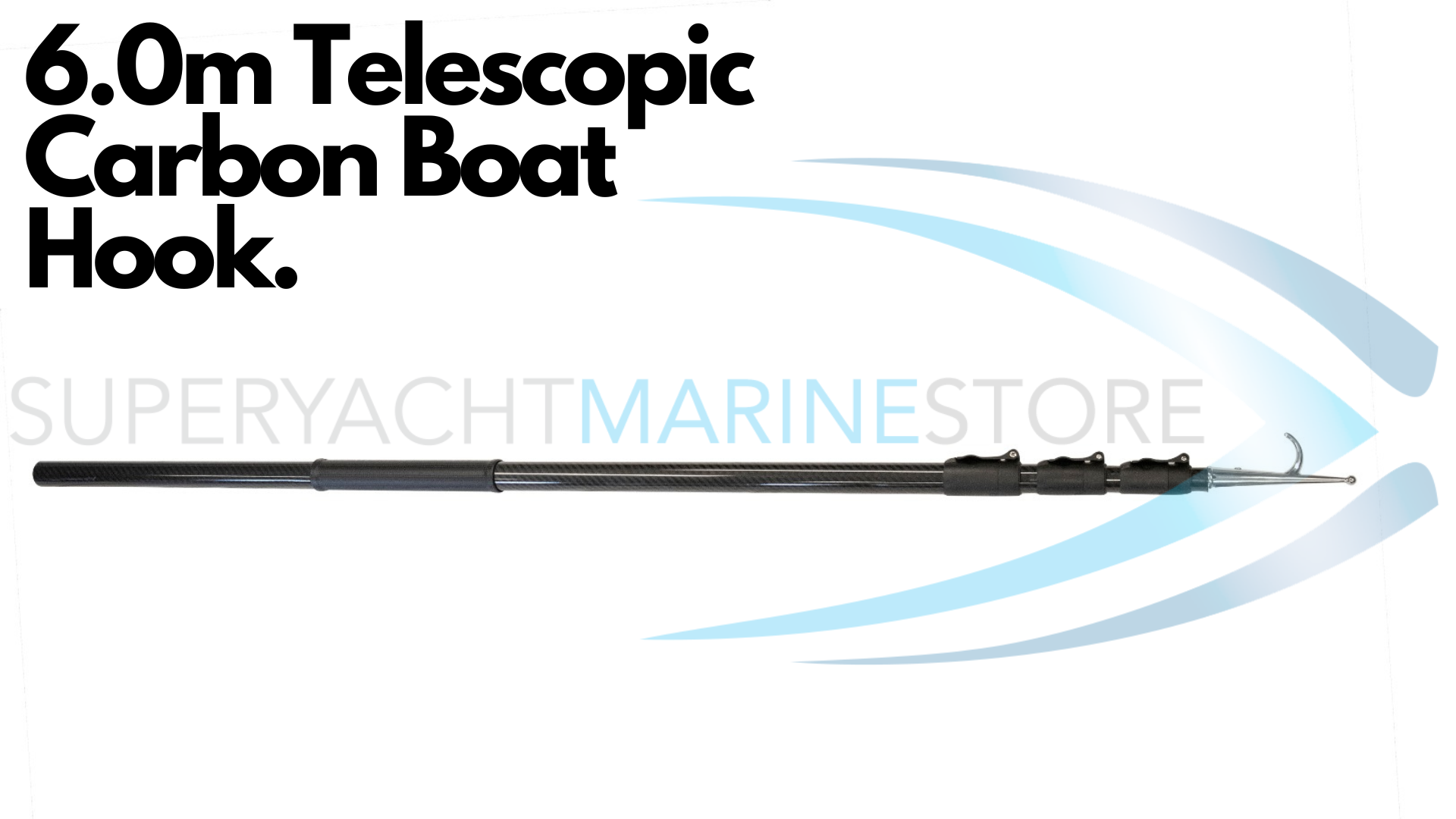 Carbon Telescopic Boat Hook 6m - Superyacht Marine Store