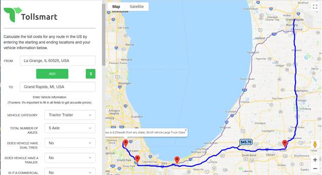 Truck Toll Calculator - Tollsmart