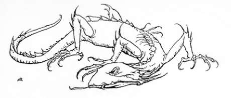 Illustrations of dragons by Arthur Rackham - myfairyland