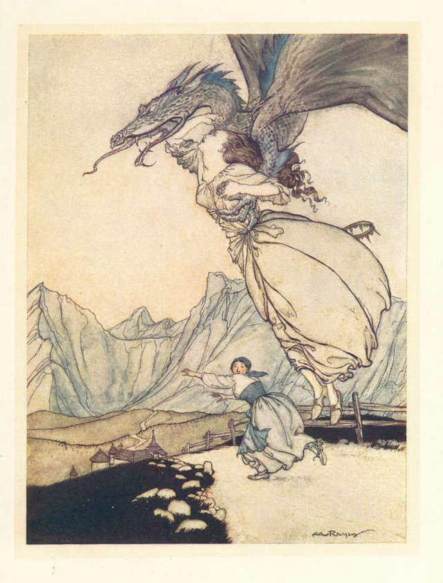 Illustrations of dragons by Arthur Rackham - myfairyland