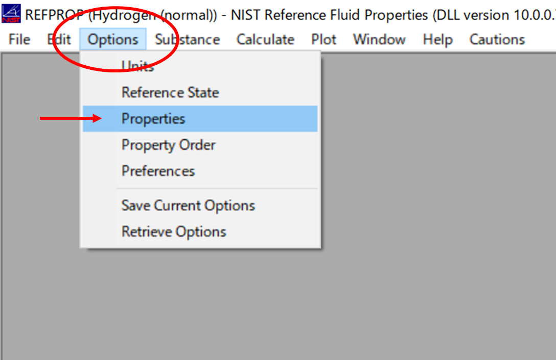 基本操作 - REFPROPの紹介