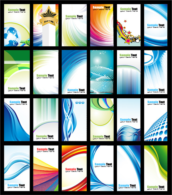ダイナミックな曲線のカード背景見本 Vector Dynamic Card Templates Free Art Jimdo