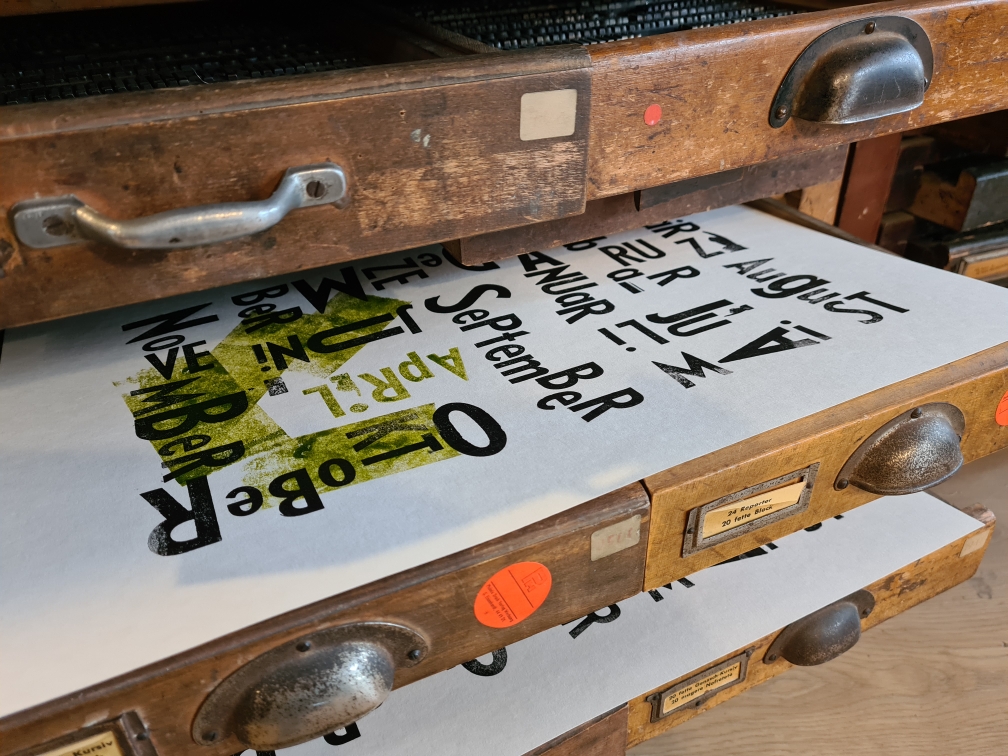 Typografie Shop: Franzbrötchen Plakat - Typografie und Handsatz Hamburg