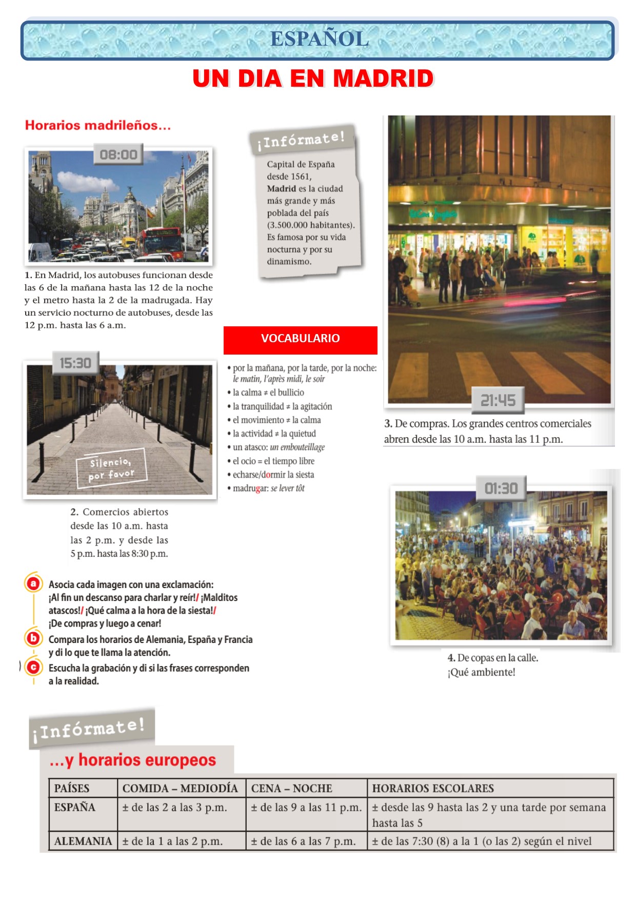 UN DIA EN MADRID - Página web del-profe