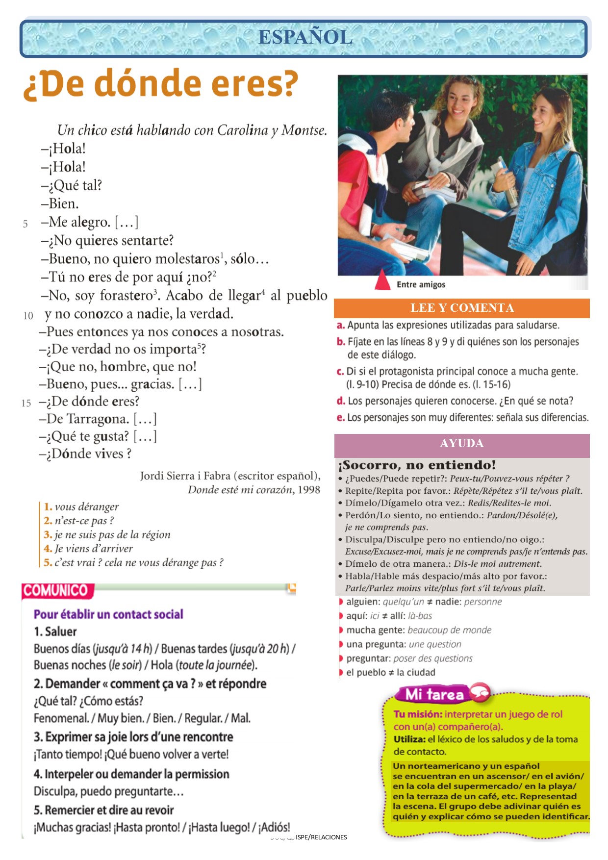 ¿DE DONDE ERES? - Página web del-profe