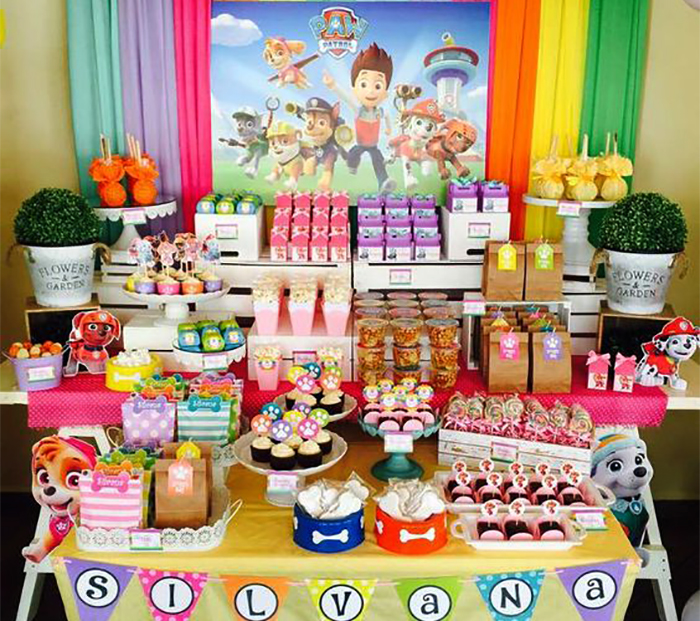7 Mesas de Dulce para Cumpleaños de Paw Patrol - decoracion para fiestas