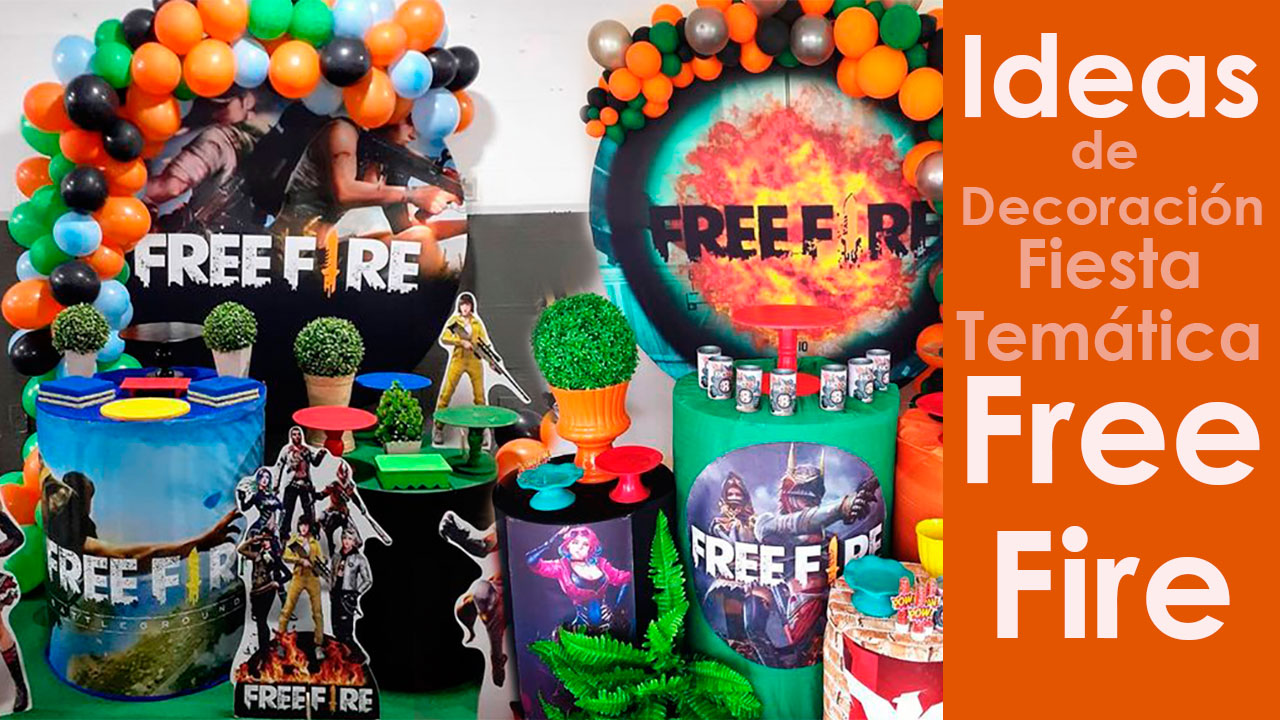 Decoración Fiesta Temática de Free Fire - decoracion para fiestas