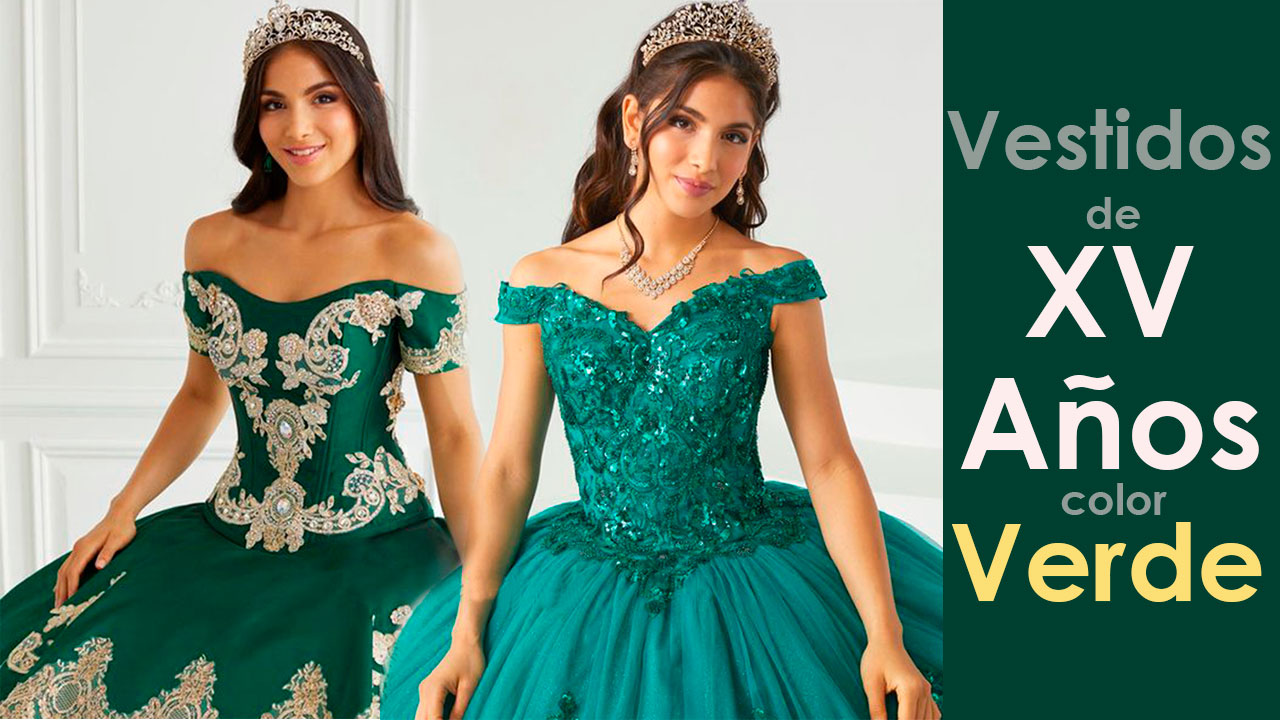 Vestidos de 15 Años color Verde - decoracion para fiestas