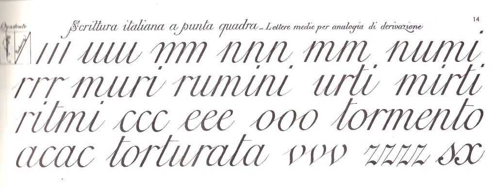 Alcuni esempi di scrittura, per chi ama la bella calligrafia ...