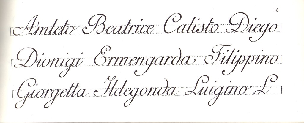 Alcuni esempi di scrittura, per chi ama la bella calligrafia ...