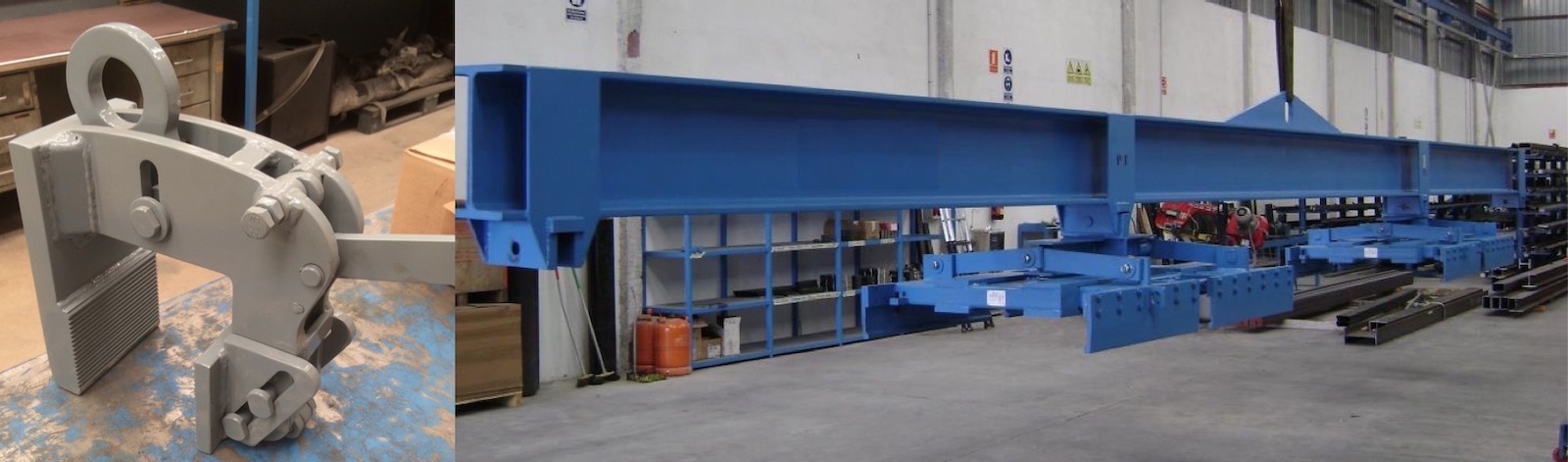 Lifting beams and clamps hollow core slabs - Precast Concrete Machinery