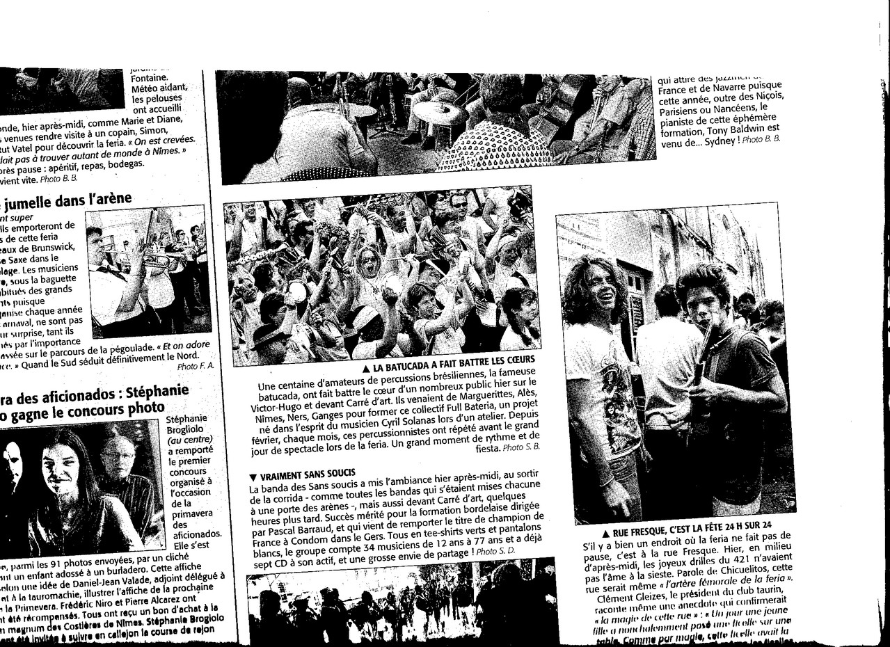 Phénoménal ! On est dans le journal ... - Site de batucadlib