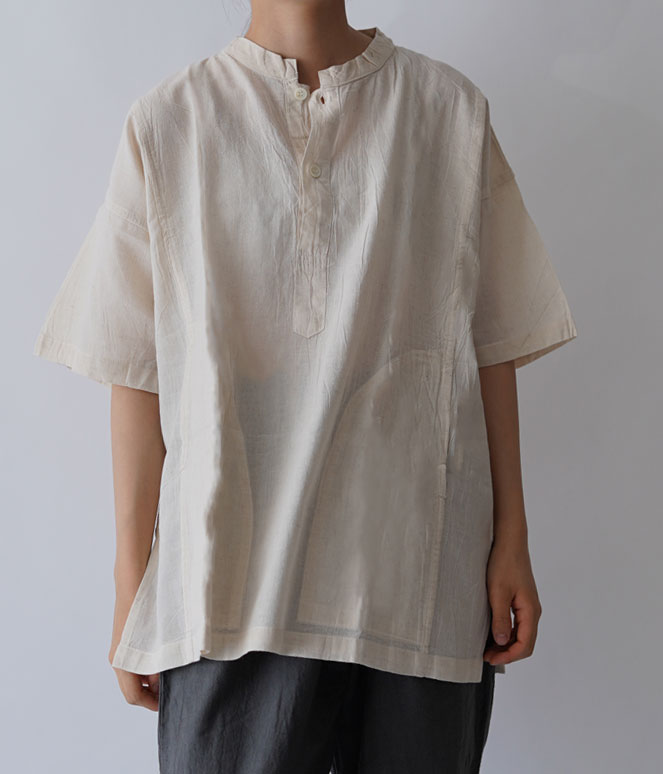 ヂェン先生の日常着 ヘンリーTシャツ半袖 - ANANDASIA ヂェン先生の日常着 ヘンリーTシャツ半袖 - ANANDASIA