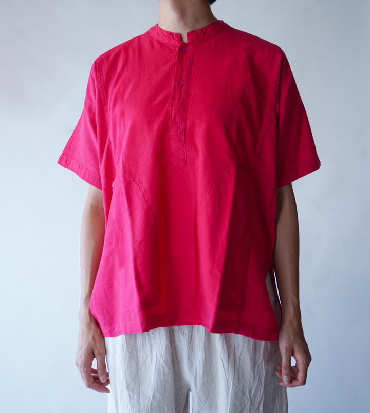 ヂェン先生の日常着 ヘンリーTシャツ半袖 - ANANDASIA ヂェン先生の日常着 ヘンリーTシャツ半袖 - ANANDASIA