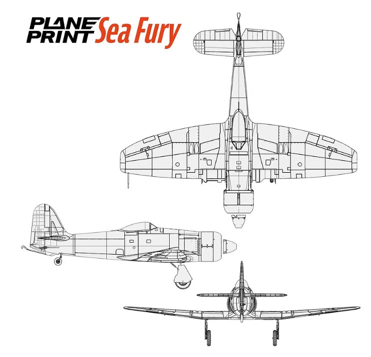 Planeprint Sea Fury - sp-modelltechniks Webseite!