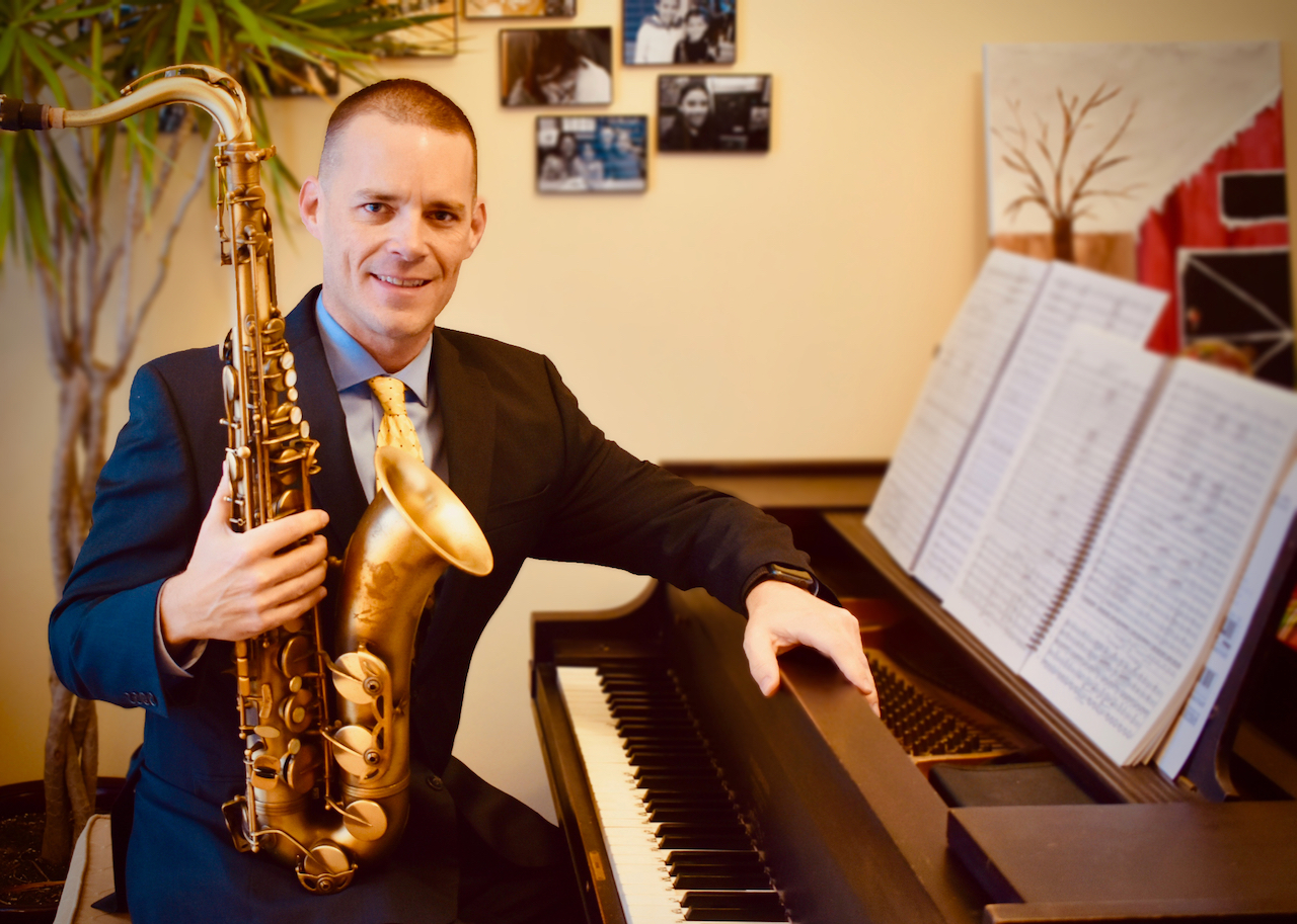 White Saxophone Player