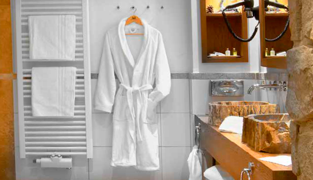 Bathroom textiles - terry towels, bath mates and bathrobes - Dibella