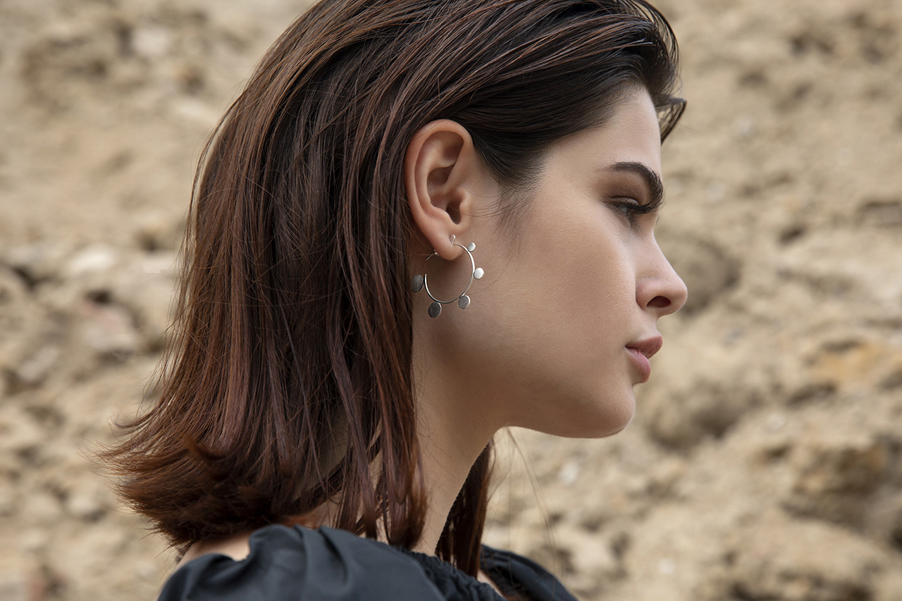 Geometrische Creolen RISING SUN - Laura Christmann Jewellery